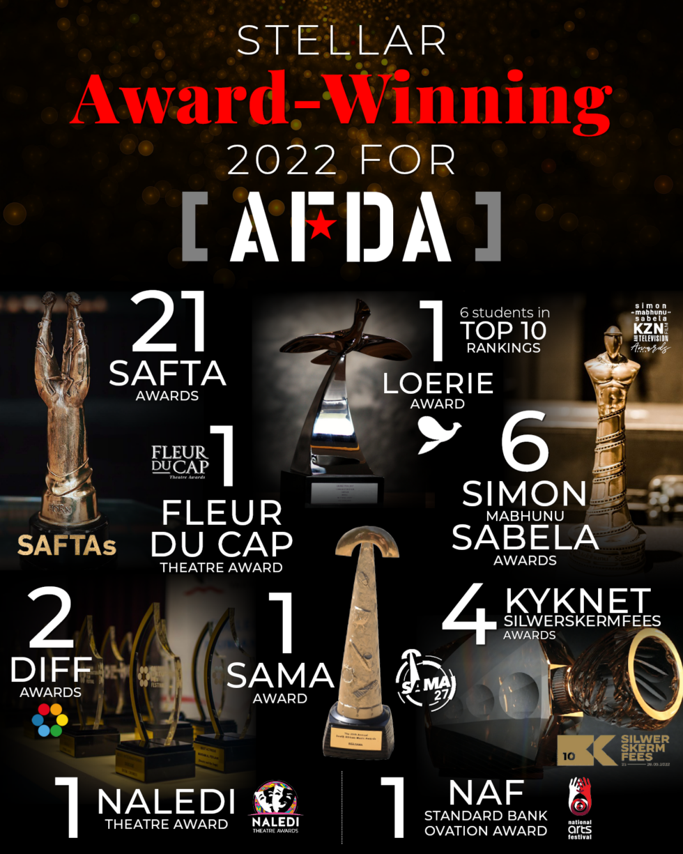 Stellar award-winning 2022 for AFDA | AFDA: The No. 1 School for the Creative Economy